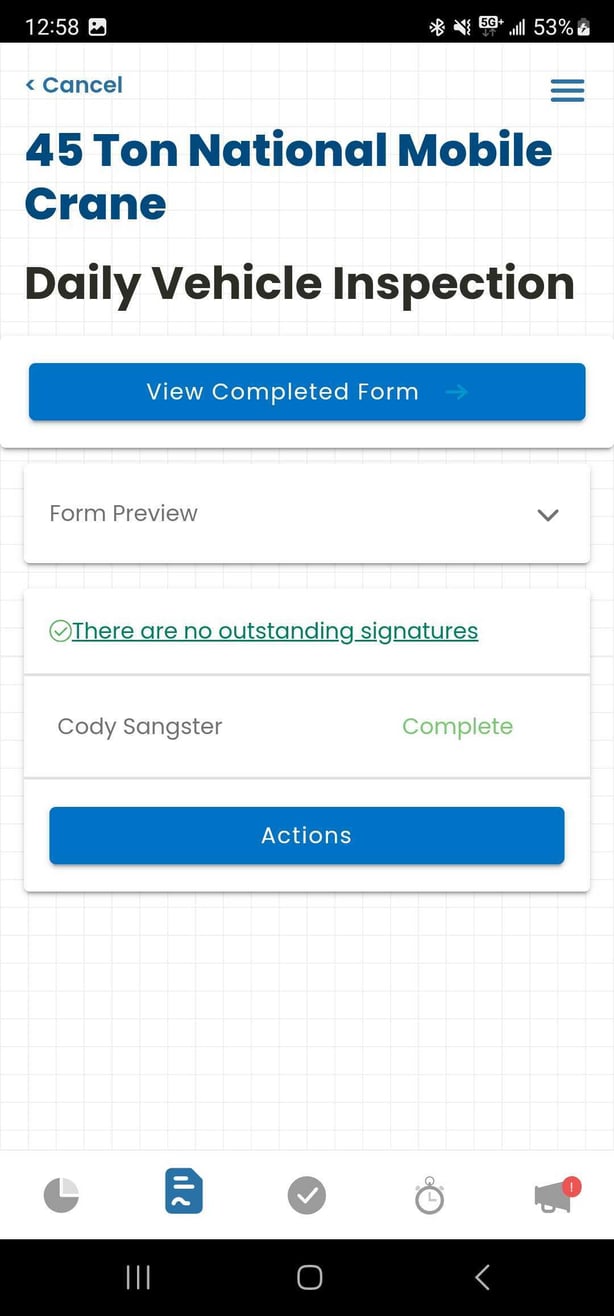 (Mobile) How can I share a Form with a GC from the Corfix mobile app?