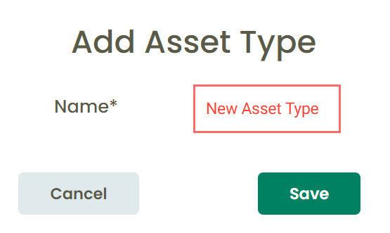 How do I set up Asset types?