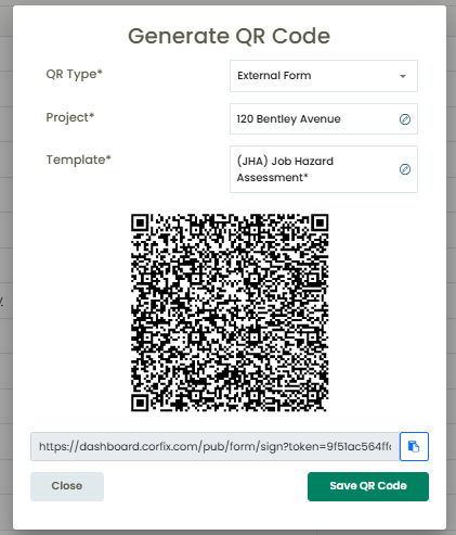 How to Create an External QR Code in Corfix