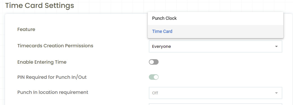 How do I set up Time Cards?