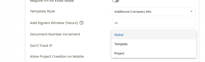 How do I change the way document numbers are assigned?